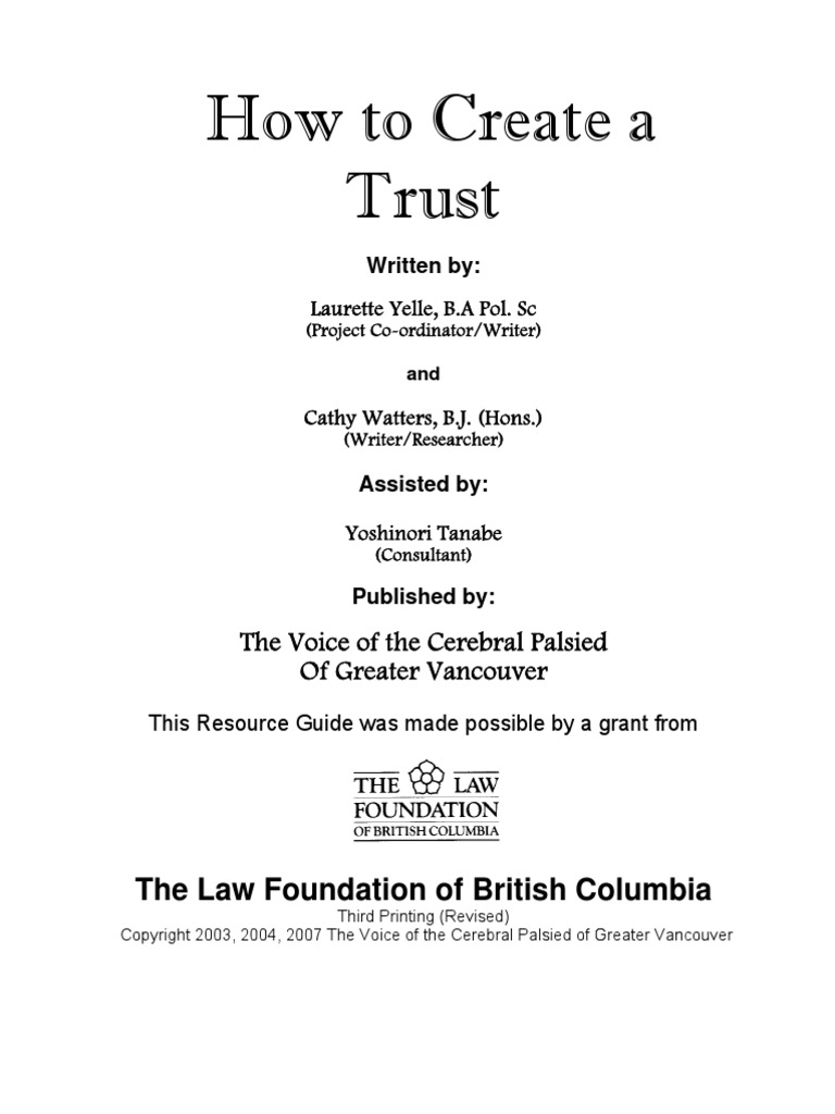 Trust | PDF | Trust Law | Trustee