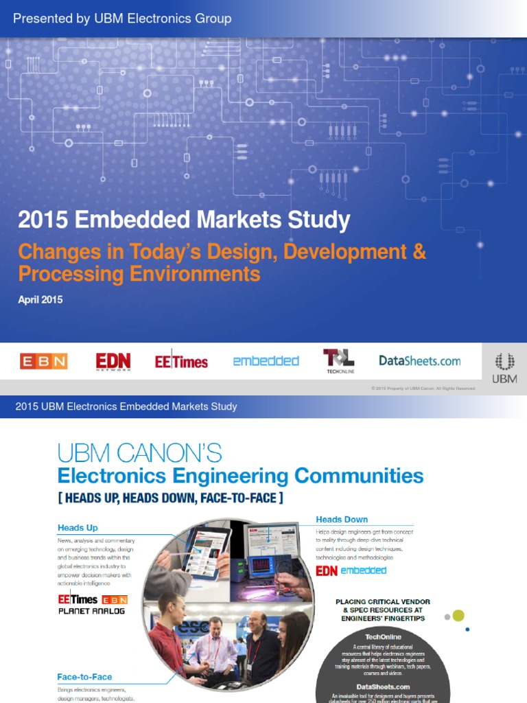 UBM Tech 2015 Presentation of Embedded Markets Study World Day1 | PDF ...