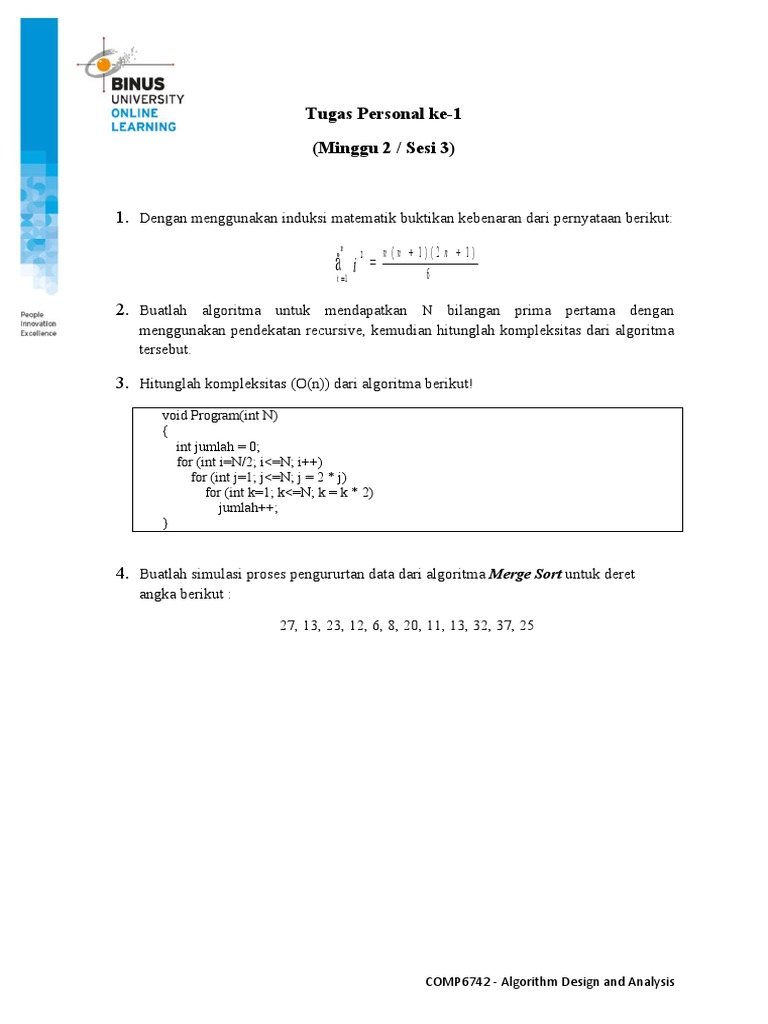 Tugas Personal Ke-1 (Minggu 2 / Sesi 3) | PDF
