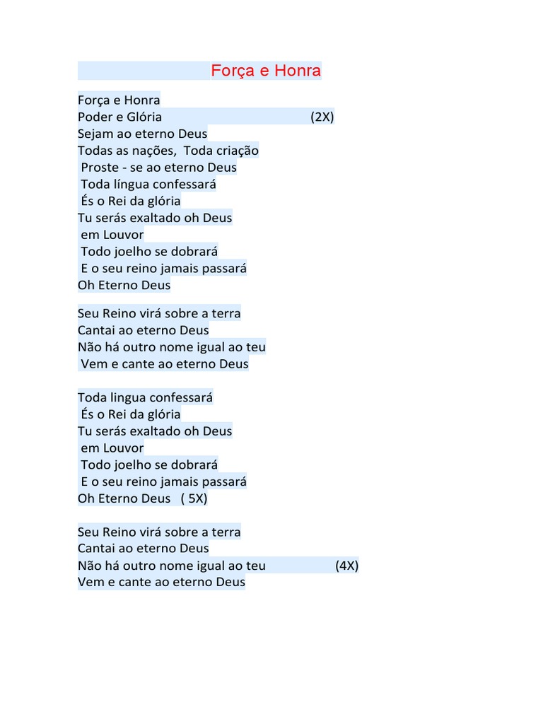 Força e Honra | PDF