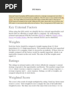 Understanding IFE & EFE Matrices | PDF | Swot Analysis | Strategic ...