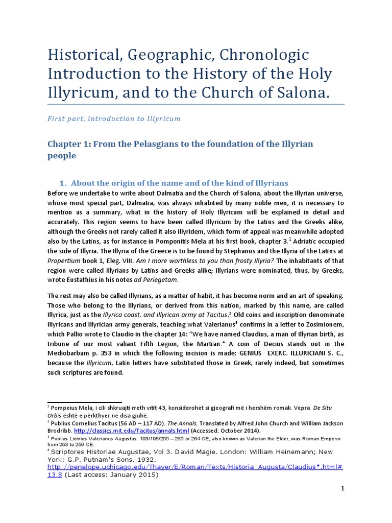 Illyricum Sacrum Prolegomenon | PDF | Classical Antiquity | Ancient Europe