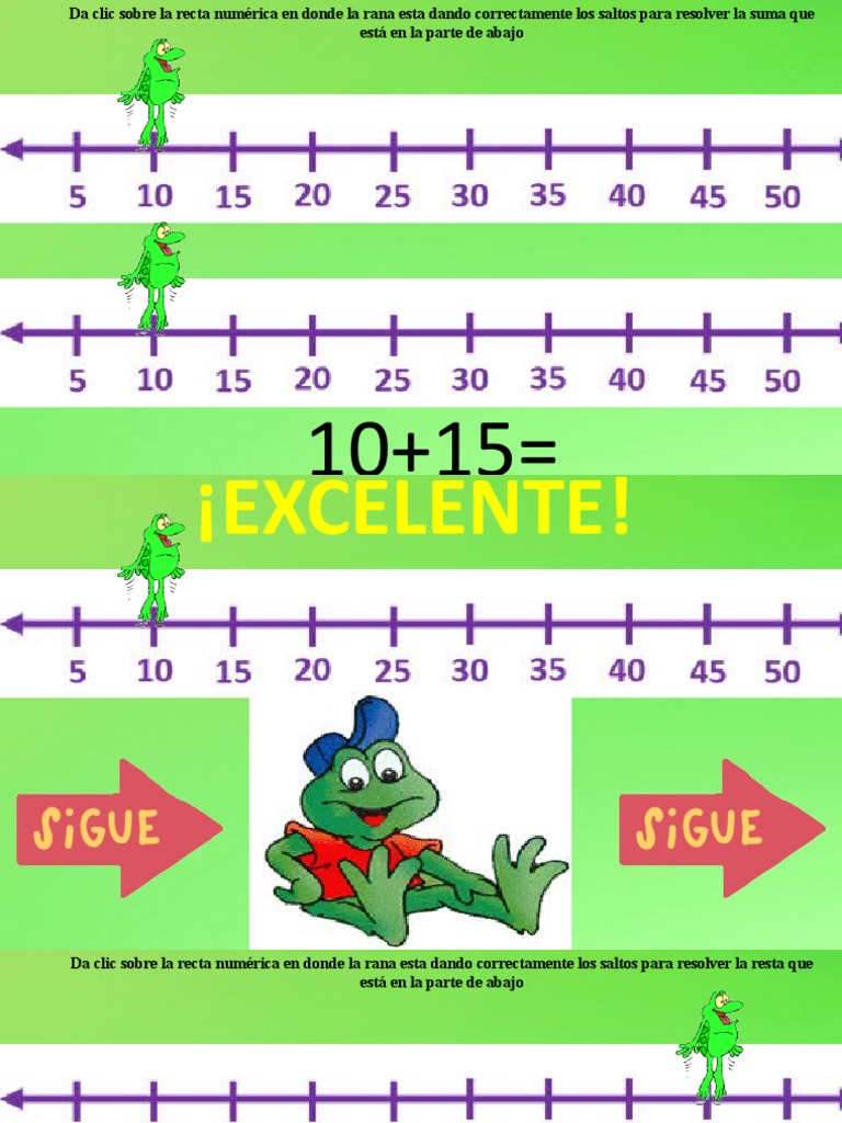 Sumas y Restas en Recta Numerica | PDF