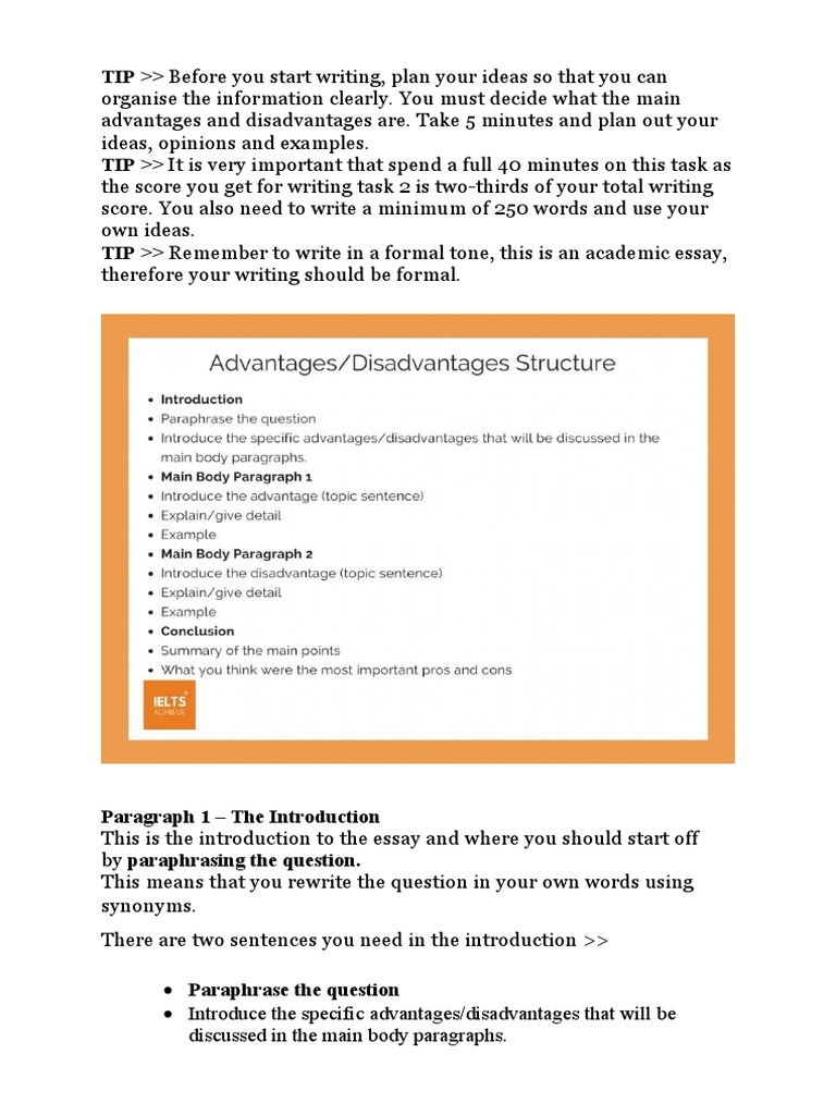 Essay f4 Advan and Disadvan | PDF | Essays | Paragraph