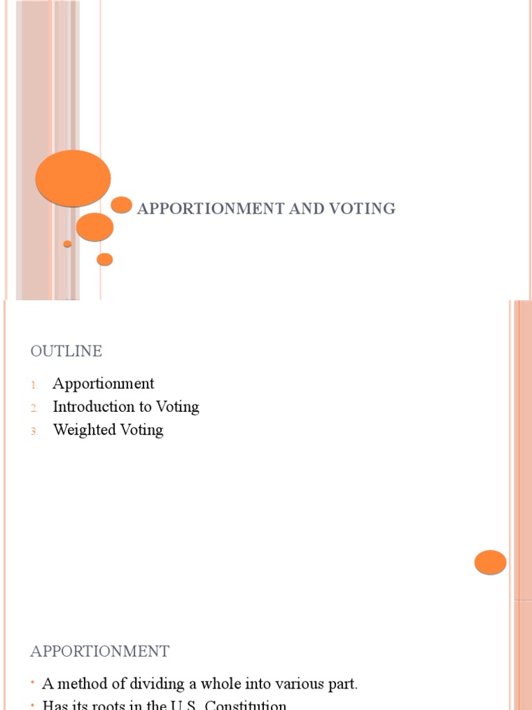 Apportionment and Voting | Download Free PDF | Voting | Public Opinion