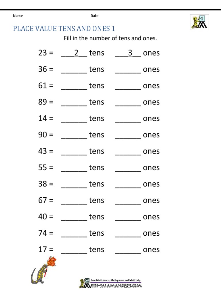 Place Value Tens Ones 1 | PDF | Teaching Methods & Materials | Computers