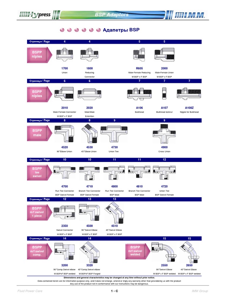 C Adaptors BSP | PDF | Joining | Mechanical Engineering