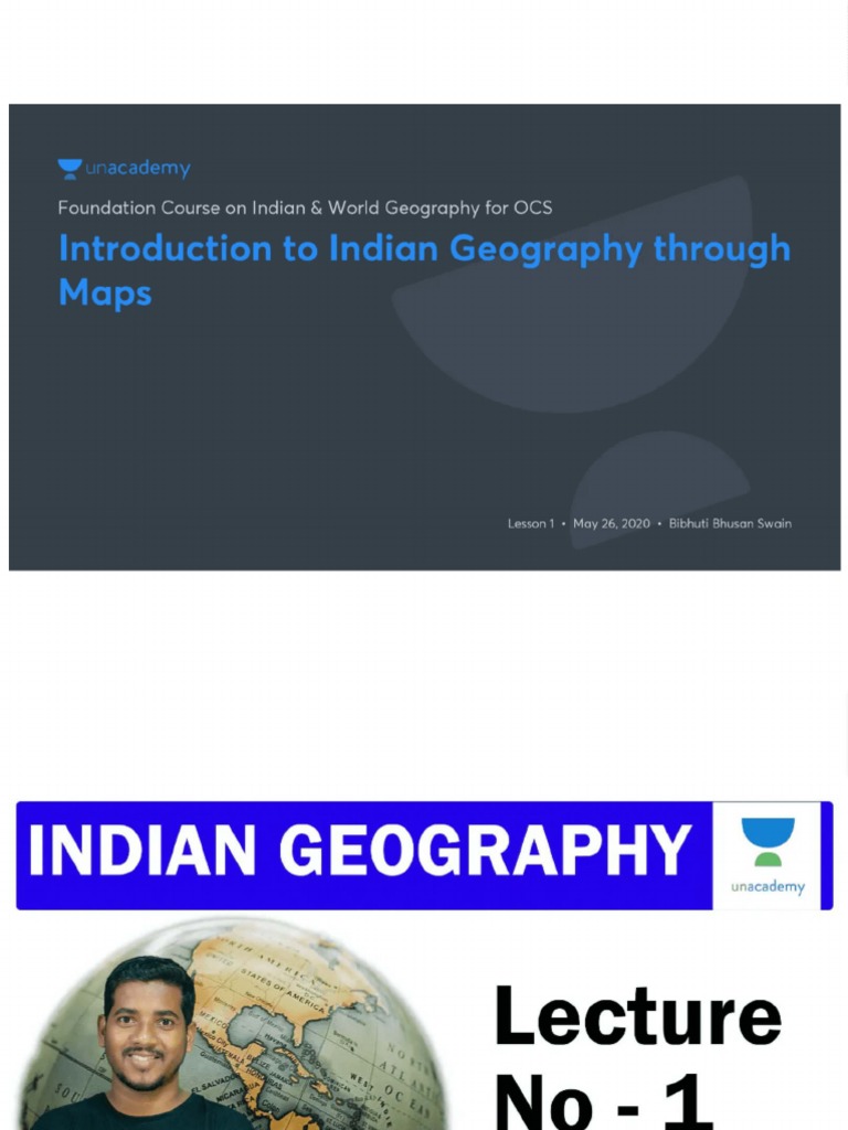 Introduction To Indian Geography Through Maps With Anno | PDF