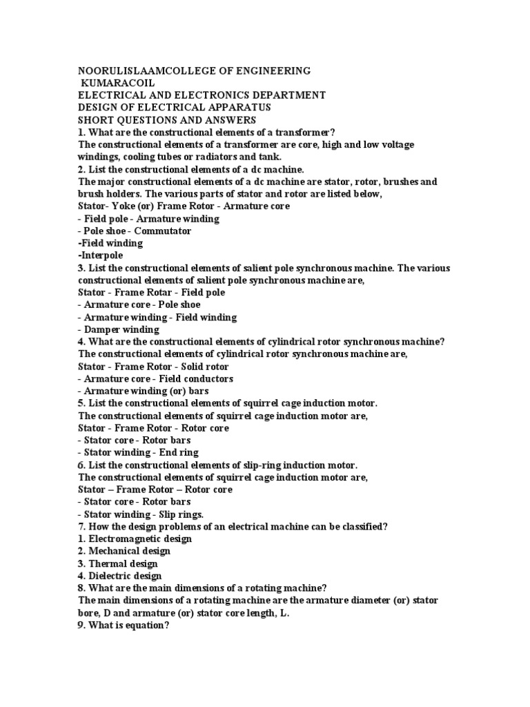 Vibration Questions&answers | PDF | Electric Motor | Transformer