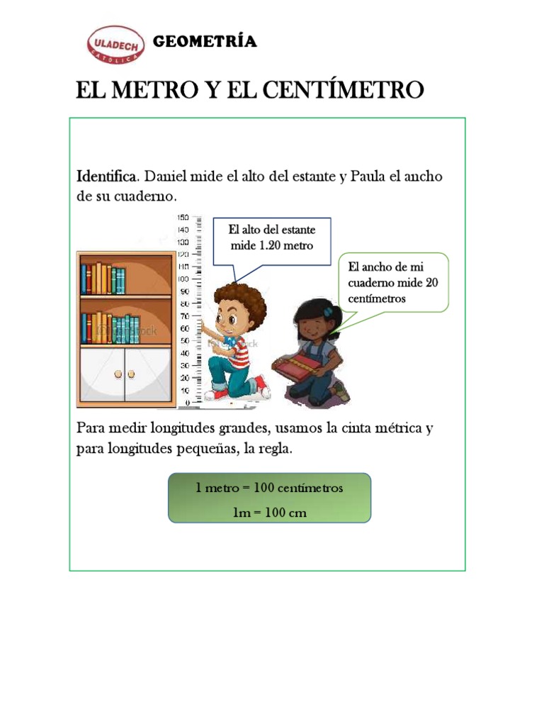 Tema 12 EL METRO Y EL CENTÍMETRO | PDF