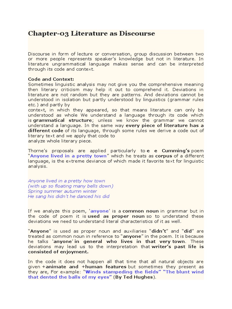 Summary of Chapter 3 G H Widdowson Book | PDF | Linguistics | Language ...