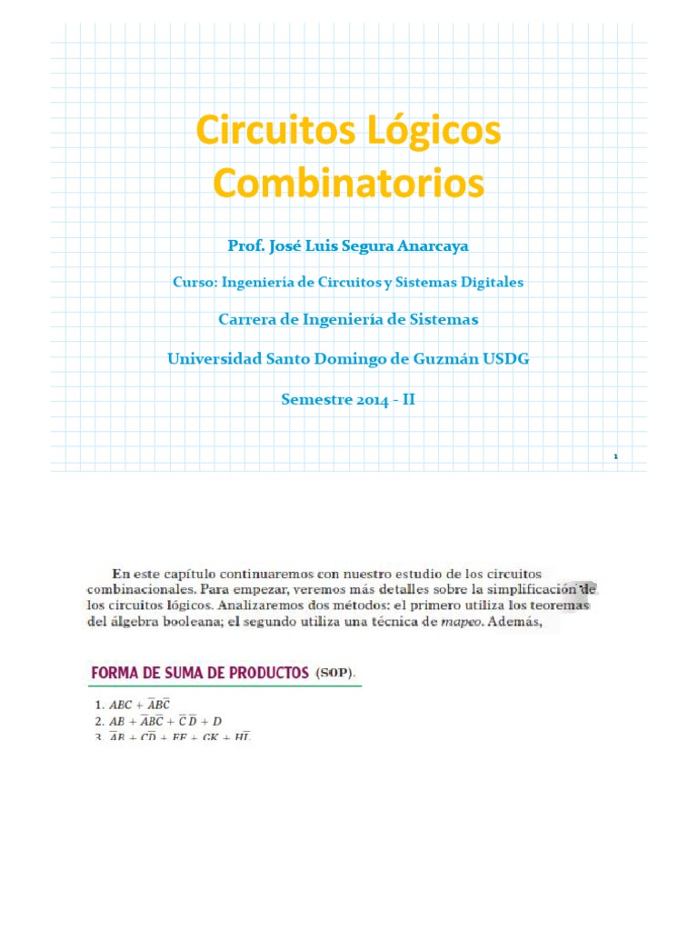 Circuitos Lógicos Combinatorios | PDF
