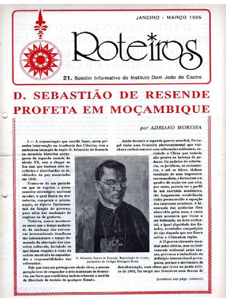 ADRIANO MOREIRA Sobre SEBASTIÃO SOARES DE RESENDE | PDF