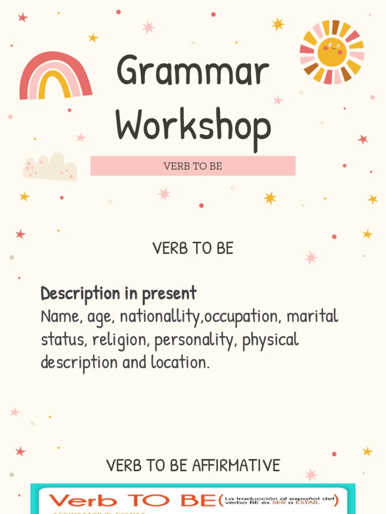 Verb To Be Last Version | PDF | Wellness