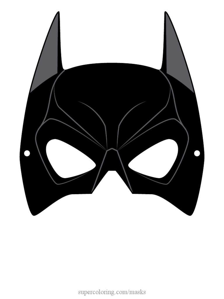Batman Mask Colored Template Paper Craft | PDF