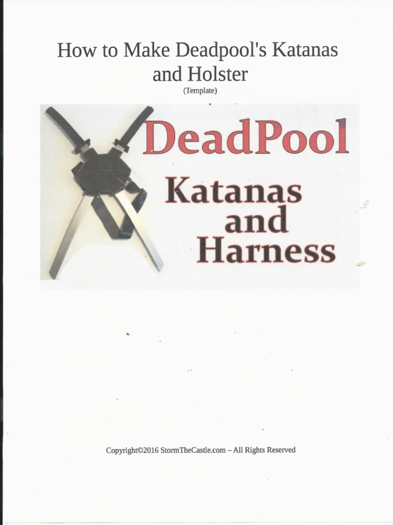 Deadpool Swords and Harness Template | PDF