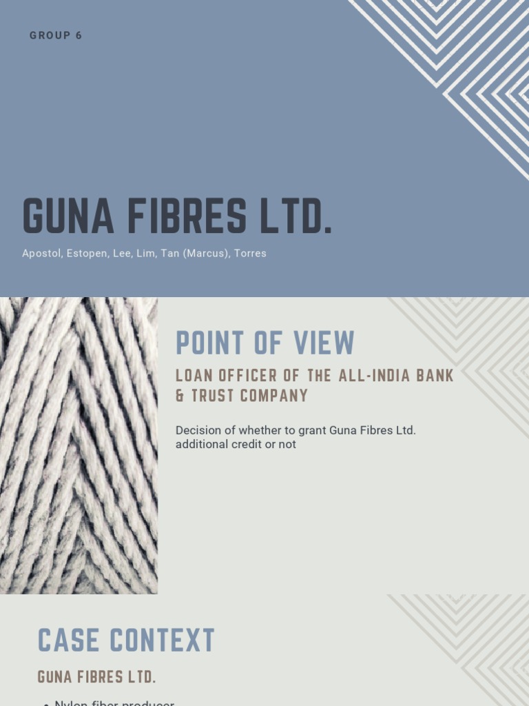 2 Guna Fibres Ltd. | PDF | Textiles | Credit