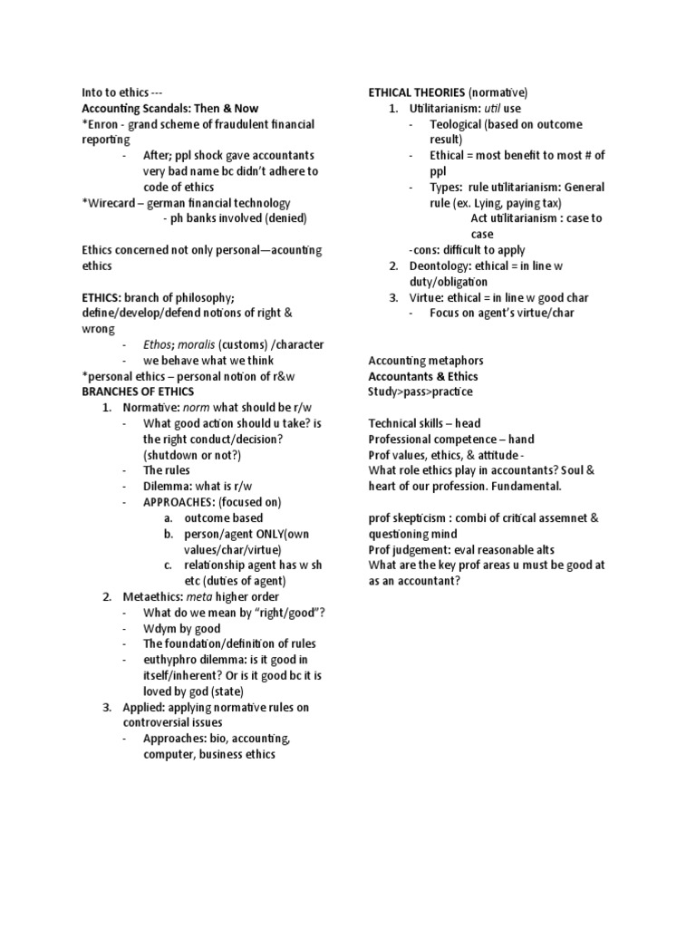 Introduction To Ethics Notes | PDF | Philosophical Theories | Applied ...