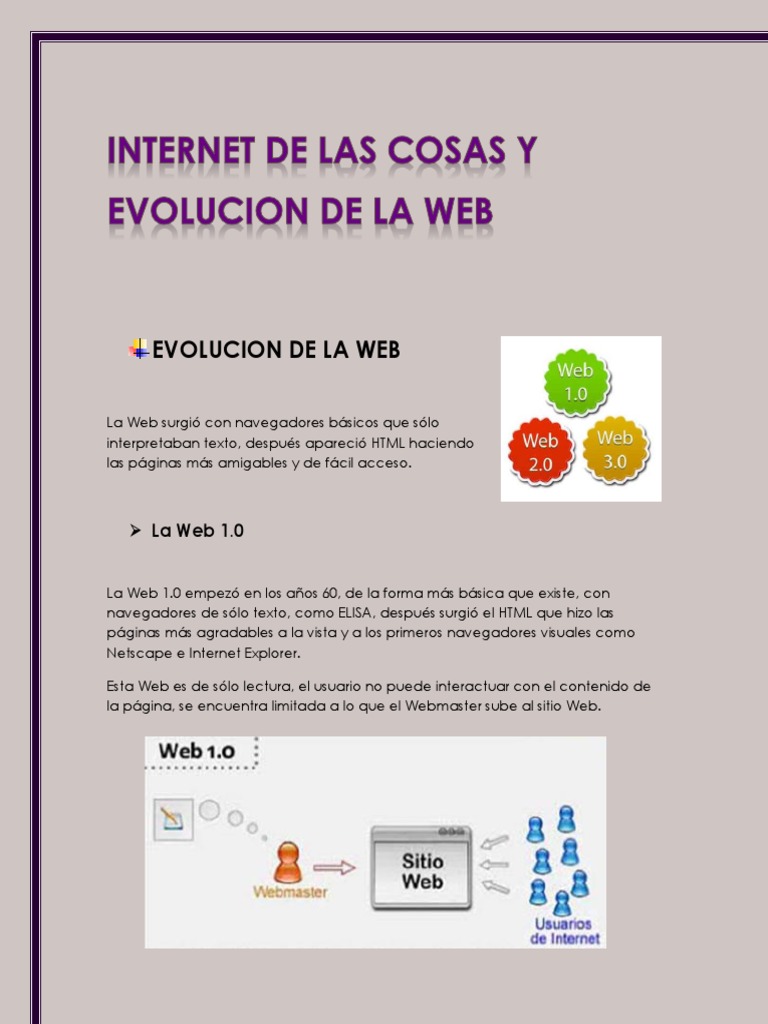 Evolucion de La Web | PDF | web 2.0 | Red mundial