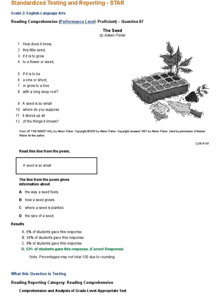 Grade 2 ELA Reading Comprehension Test | PDF | Home & Garden