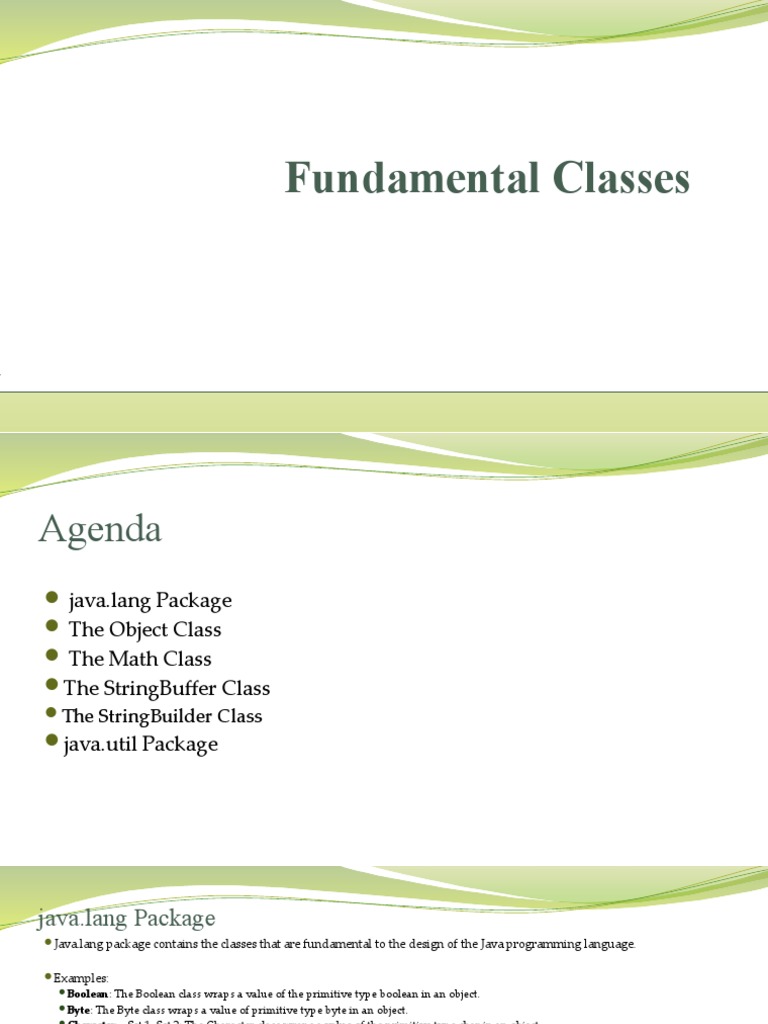 ITE 1122 - Fundamental Classes | PDF | Class (Computer Programming) | Method (Computer Programming)
