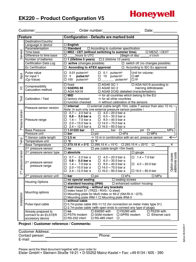 EK220 Product Configurator en | PDF | Modem | Pressure