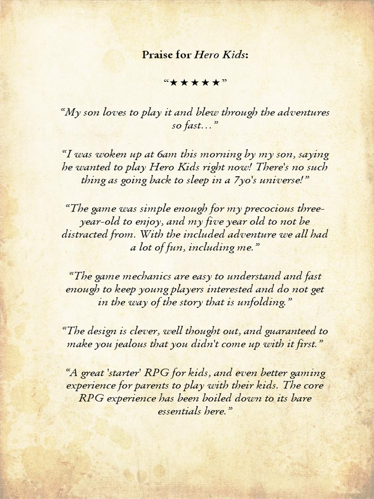 Hero Kids - Fantasy RPG - POD Version | PDF