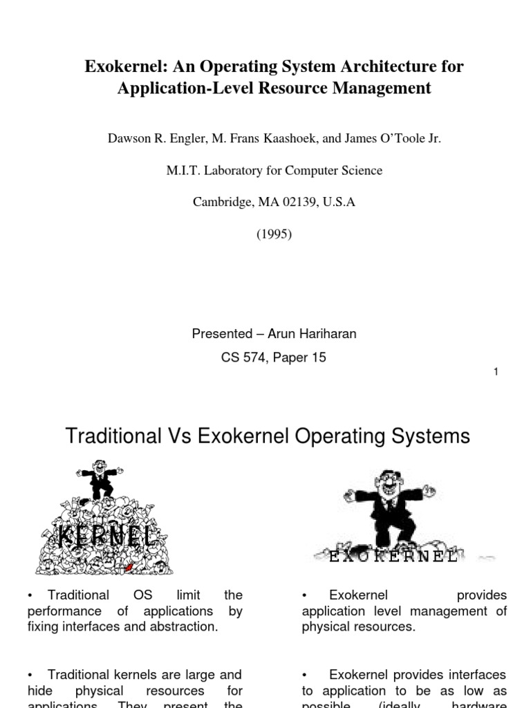 Exokernel | PDF | Kernel (Operating System) | Operating System