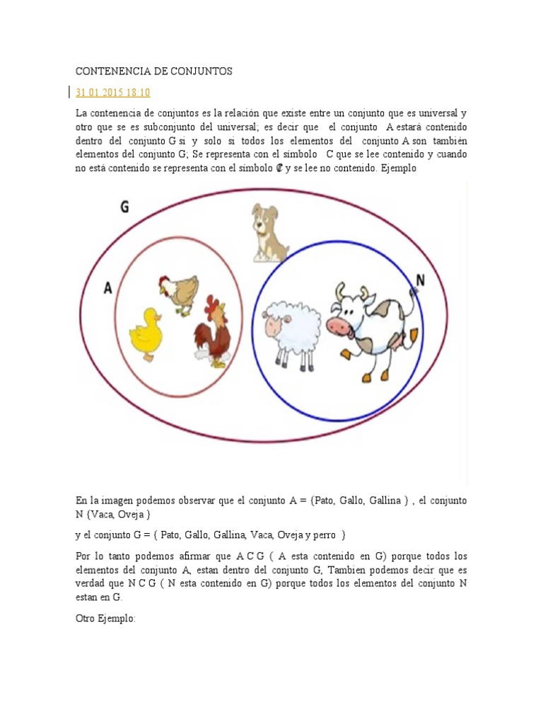 Contenencia de Conjuntos | PDF | Conjunto (Matemáticas) | Helado