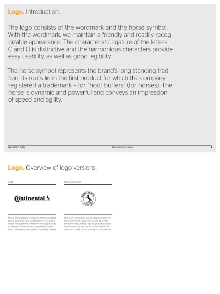 Continental Logo Design Guidelines | PDF | Logos | Color