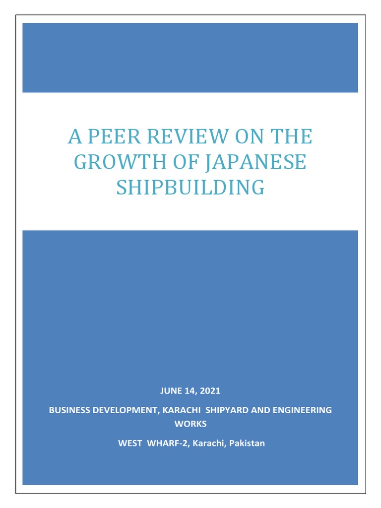 A Peer Review On The Growth of Japanese Shipbuilding | PDF | Japan ...
