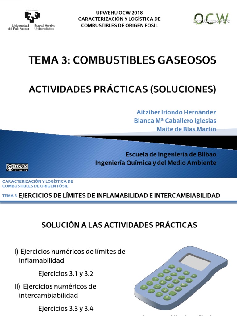 Tema3-Actividades Prácticas Soluciones | PDF | Combustión | Producción de energía
