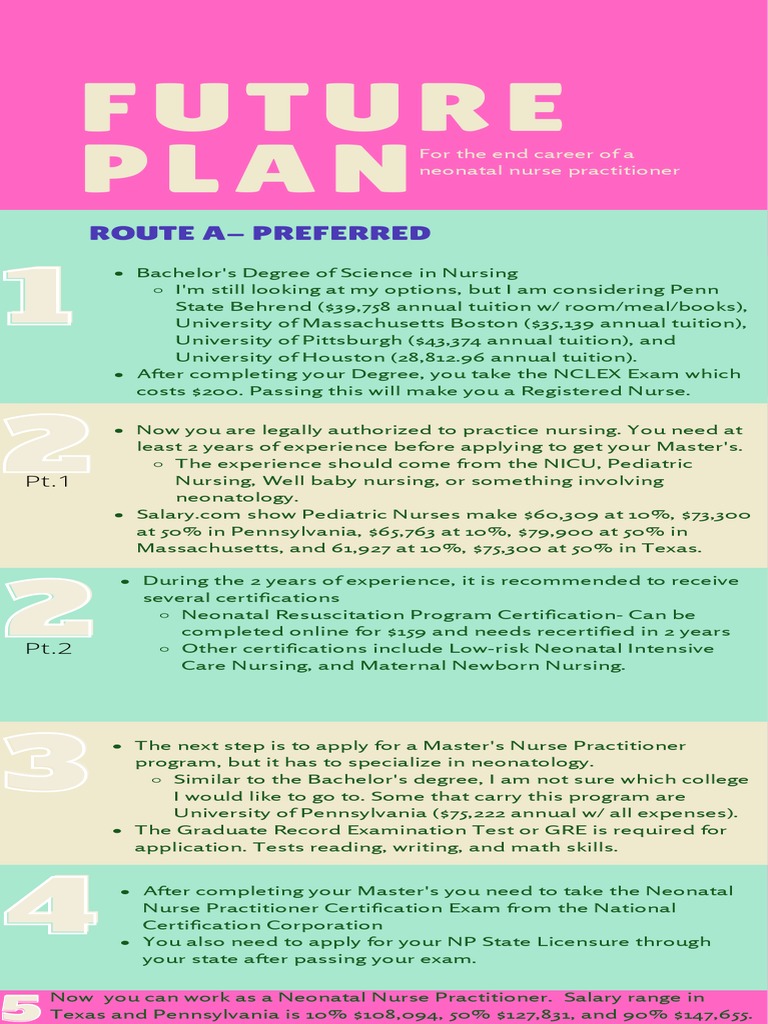 Future Plan | PDF | Nurse Practitioner | Neonatology