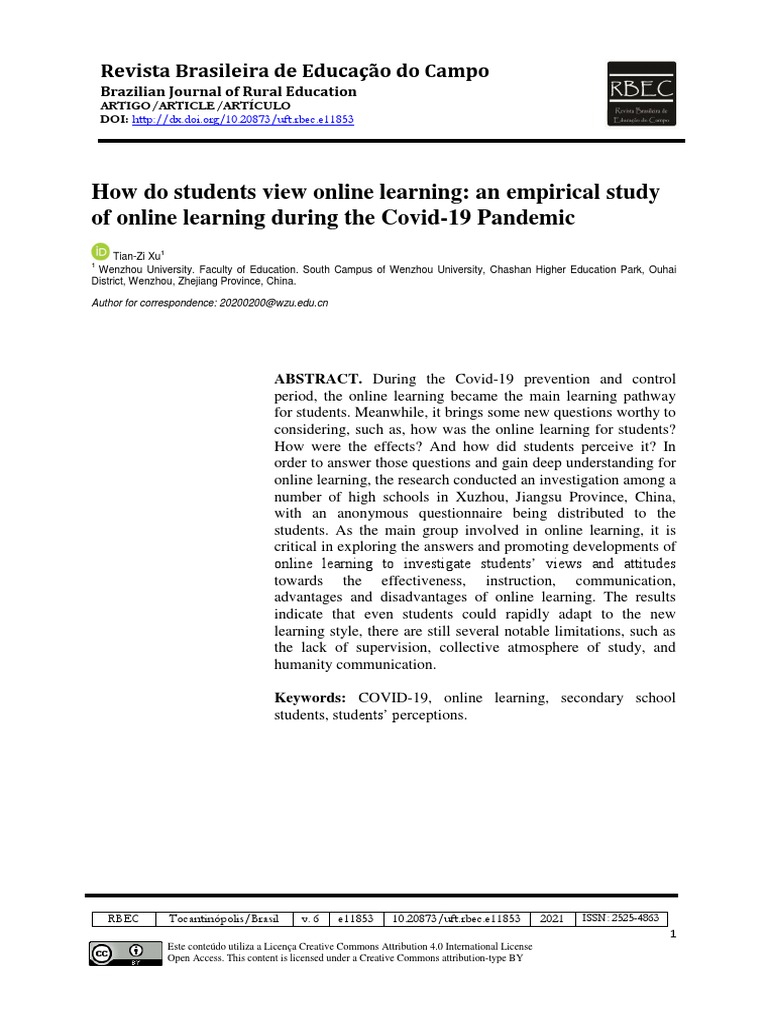 How Do Students View Online Learning | PDF | Educational Technology ...