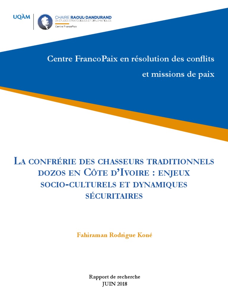La Confrérie Des Chasseurs Traditionnels Des Dozos | PDF