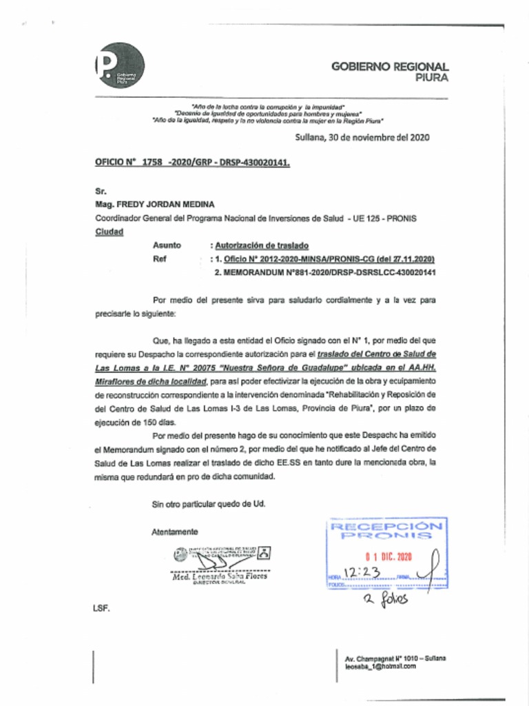 6 Oficio Diresa | PDF