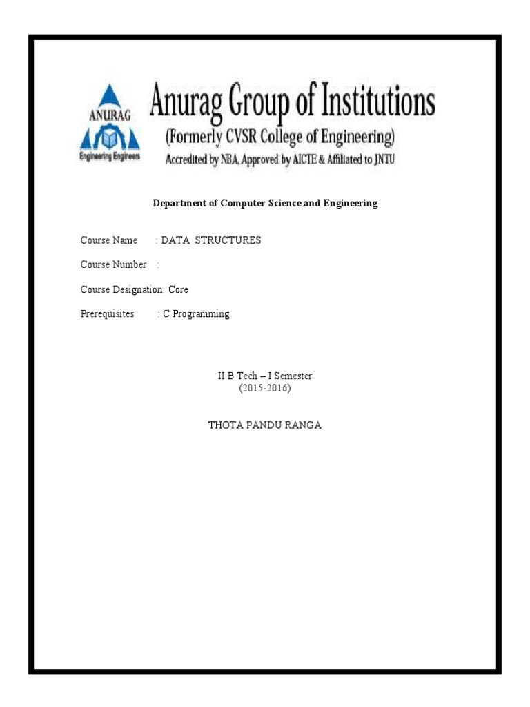 Data Structure Course | PDF | Computing | Computer Programming