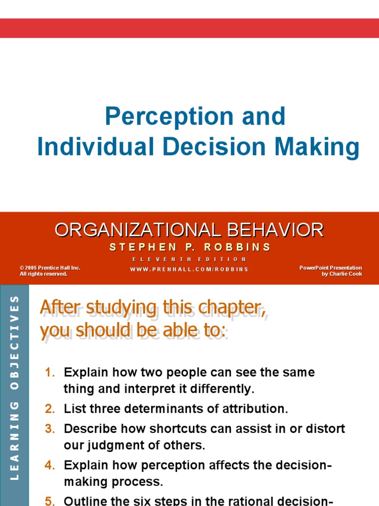 Module 4 Perceptions and Individual Decision-Making | PDF | Self Efficacy | Decision Making