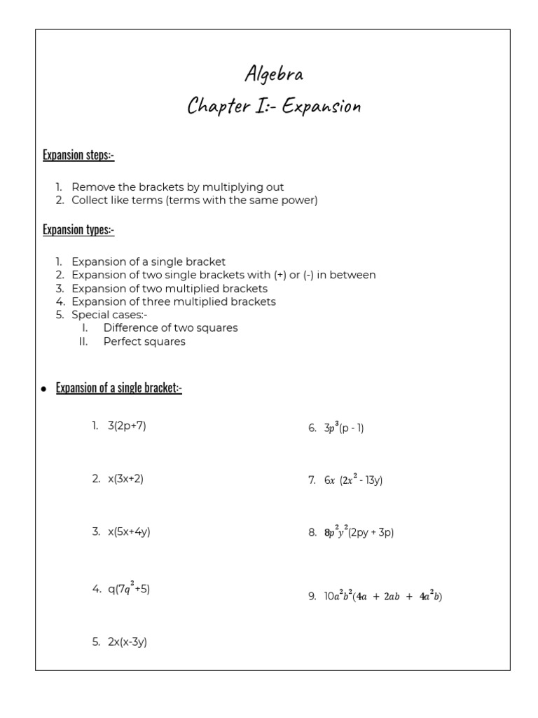 Aler Chari:-Exas: Expansion Steps | PDF | Mathematics | Algebra