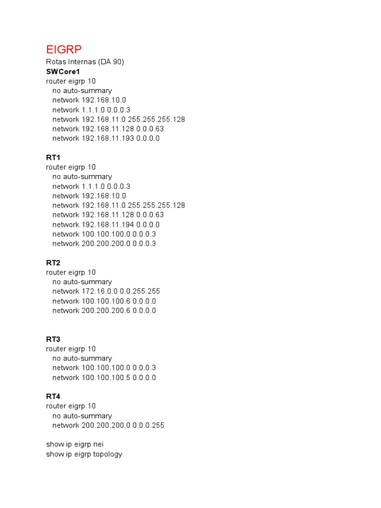 EIGRP | PDF