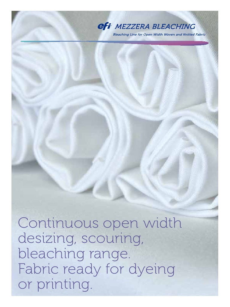 Continuous Open Width Desizing, Scouring, Bleaching Range. Fabric Ready ...