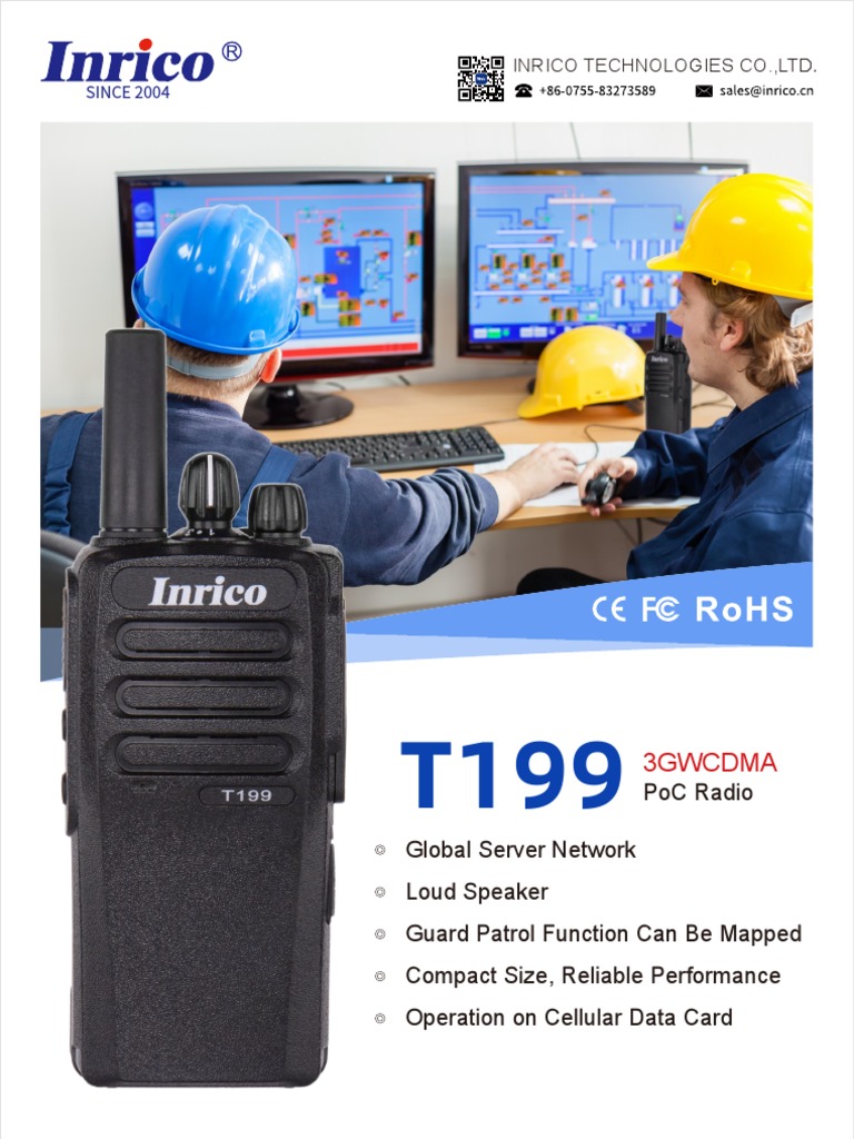Inrico T199 PoC Radio Overview | PDF