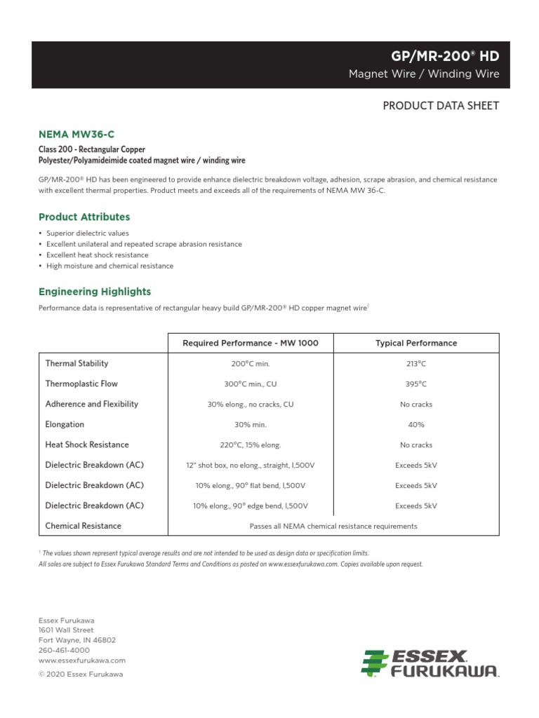 Essex Furukawa Datasheet GPMR 200 HD EN | PDF | Electrical Resistance And Conductance ...