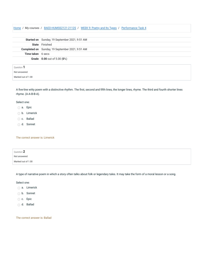 Performance Task 4 - BAED-HUMSS2121 | PDF