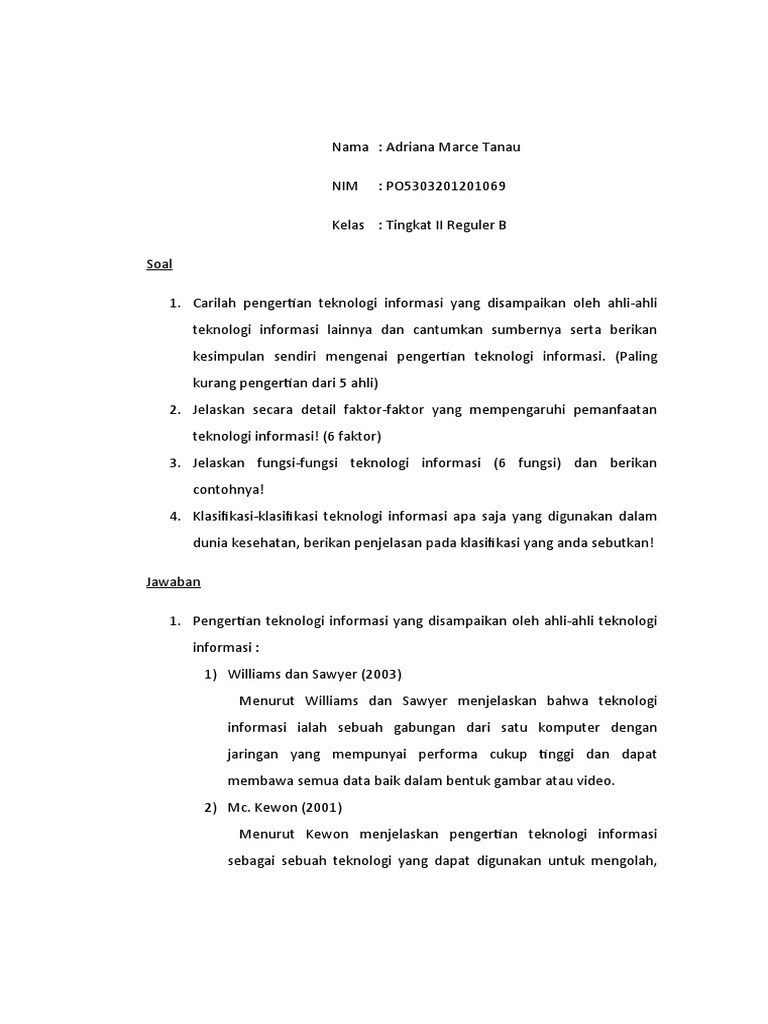 Tugas Mandiri TI | PDF