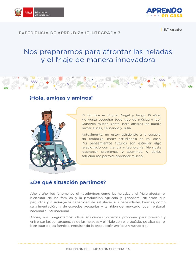 Exp7 Secundaria 5 Exploramosyaprendemos 01miexperienciadeaprendizaje | PDF | Aprendizaje | Vacunas
