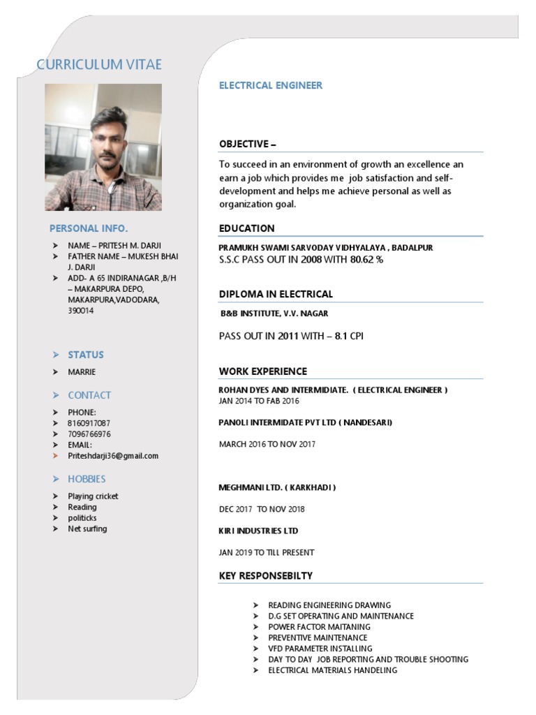 Electrical Engineer 1 | PDF | Engineering