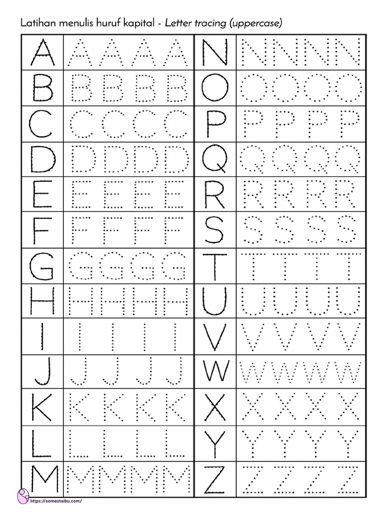 Lembar Kerja Anak TK Menulis 01 | PDF