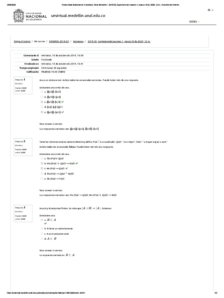 Parcial 1 Discretas Pdf Conjunto Matemáticas Objetos Matemáticos