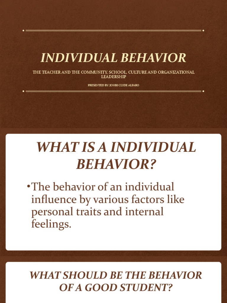 Understanding Individual and Group Behavior | PDF | Leadership | Behavior